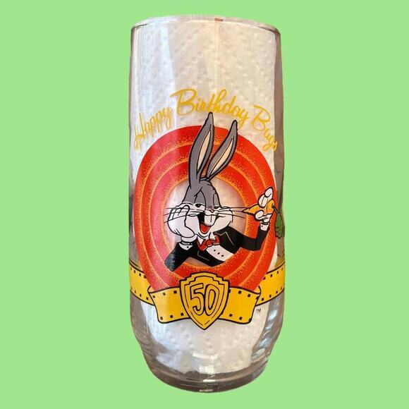 Warner Bros. | Kitchen | Vintage Looney Tunes Bugs Bunny Glass | Poshmark